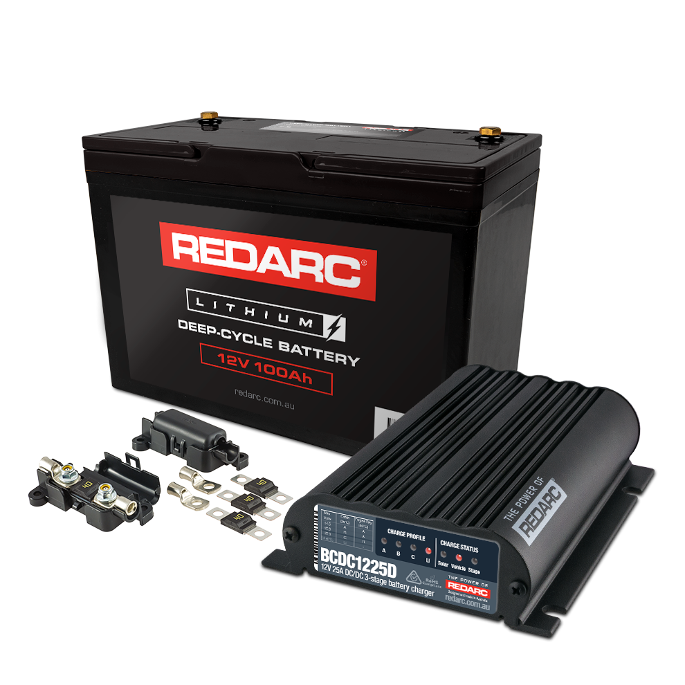 Redarc-100AH LITHIUM DEEP CYCLE BATTERY KIT – Mountains Auto Electrical ...